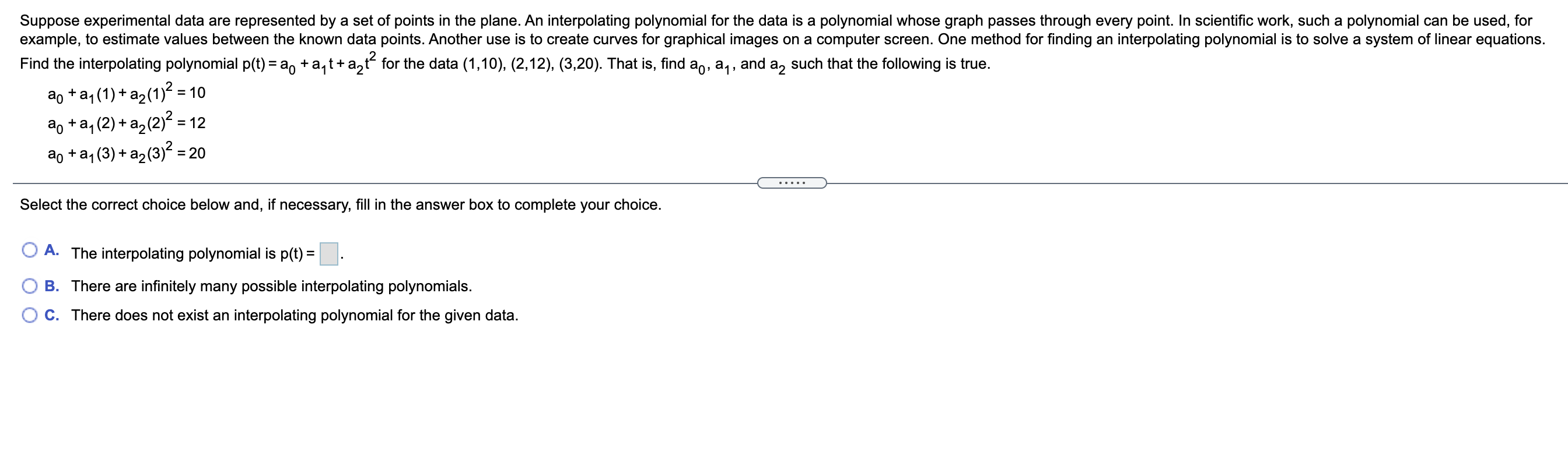 Solved Suppose Experimental Data Are Represented By A Set Of 5530