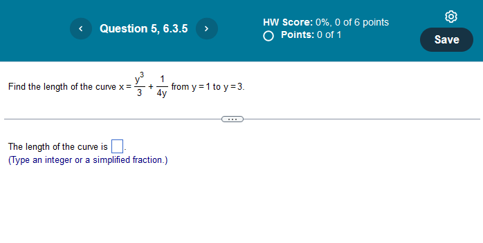 Solved Find the length of the curve x=3y3+4y1 from y=1 to | Chegg.com