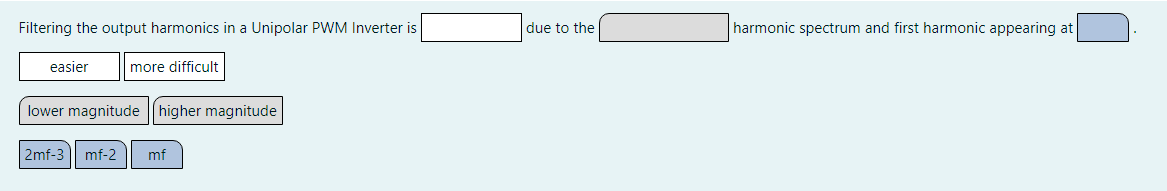 Solved Filtering the output harmonics in a Unipolar PWM | Chegg.com