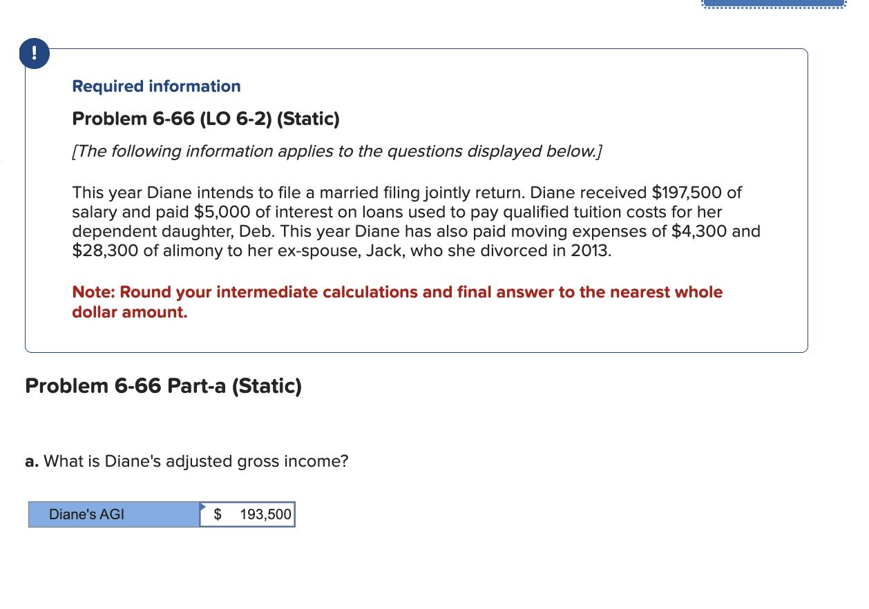 Solved Required informationProblem 6-66 (LO | Chegg.com