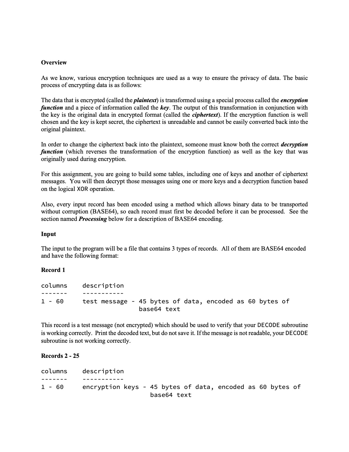 Solved Overview As we know, various encryption techniques | Chegg.com