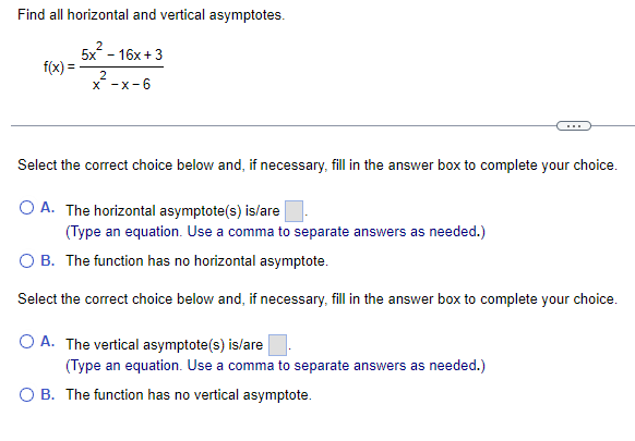 Solved Find all horizontal and vertical asymptotes. | Chegg.com