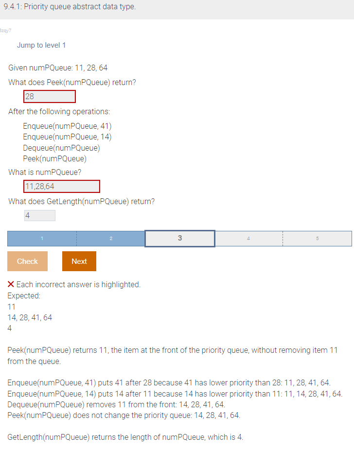 Solved 9.4.1: Priority queue abstract data type. 3zay7 Jump | Chegg.com