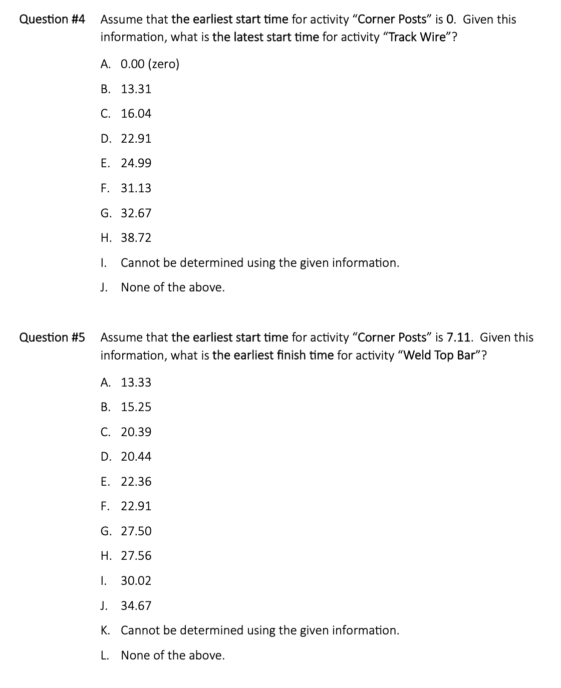 Solved Please verify answers for the followingF 2. J 3. J 4. | Chegg.com