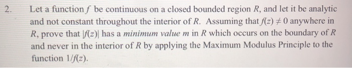 Solved Let a function f be continuous on a closed bounded | Chegg.com