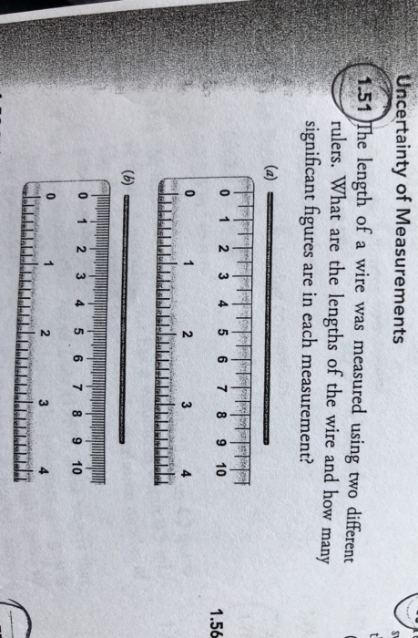 Solved Uncertainty of Measurements 1.51 The length of a wire | Chegg.com