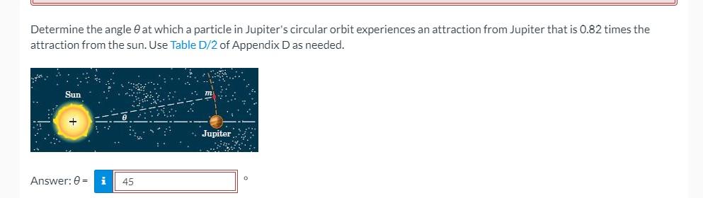Solved Determine the angle at which a particle in Jupiter's | Chegg.com