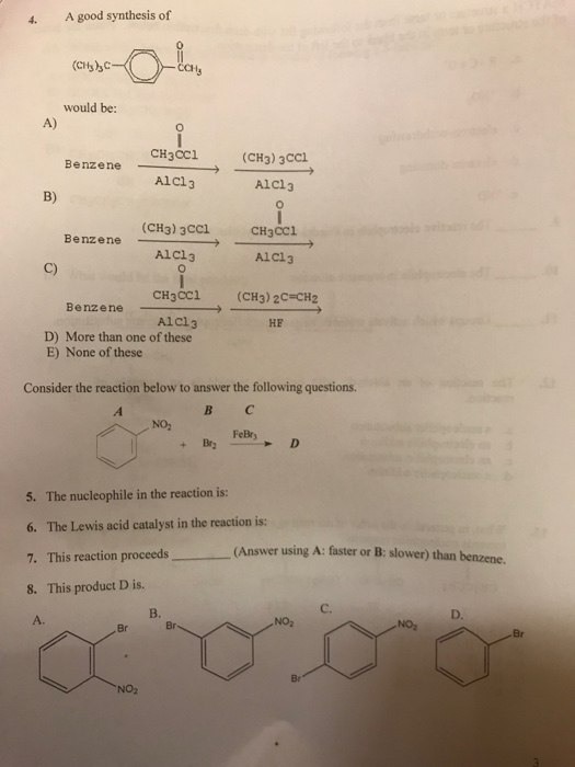 Solved 4. A good synthesis of CCH would be: A) CH3CCİ (CH3) | Chegg.com