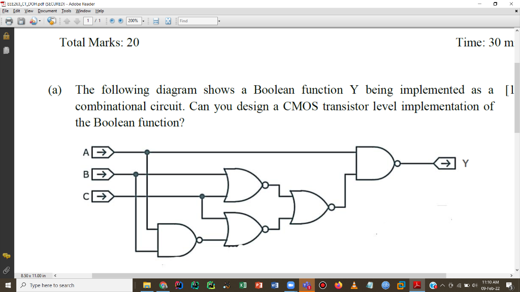 Solved EEE263_CI_DOH.pdf (SECURED) - Adobe Reader Eile Edit | Chegg.com