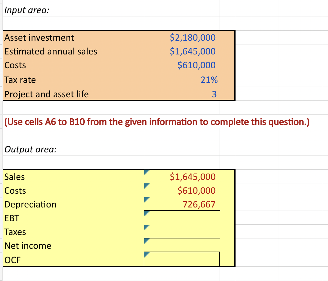 Solved Input area: \begin{tabular}{|lr|} \hline Asset | Chegg.com
