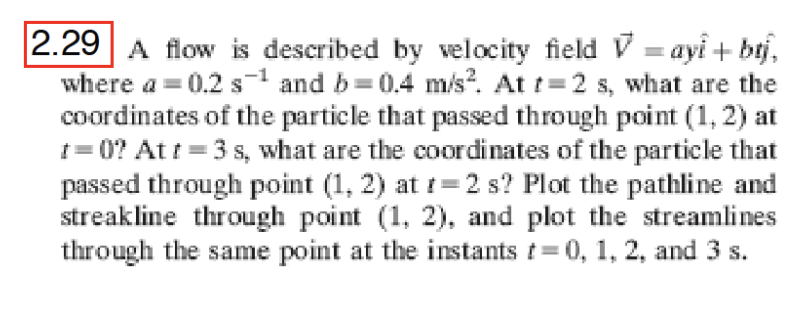 Solved 2.29 A flow is described by velocity field | Chegg.com