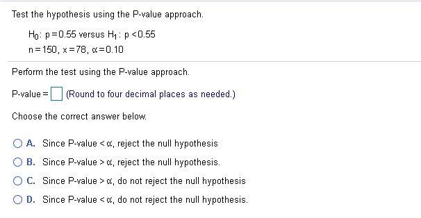 Solved Test the hypothesis using the P-value approach. Ho: | Chegg.com