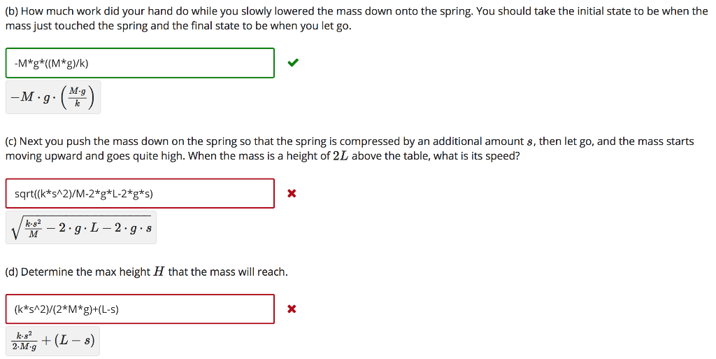 Solved A spring with stiffness k and relaxed length L stands | Chegg.com