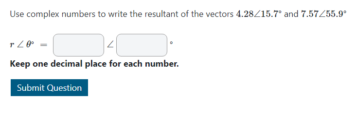 Solved Use complex numbers to write the resultant of the | Chegg.com
