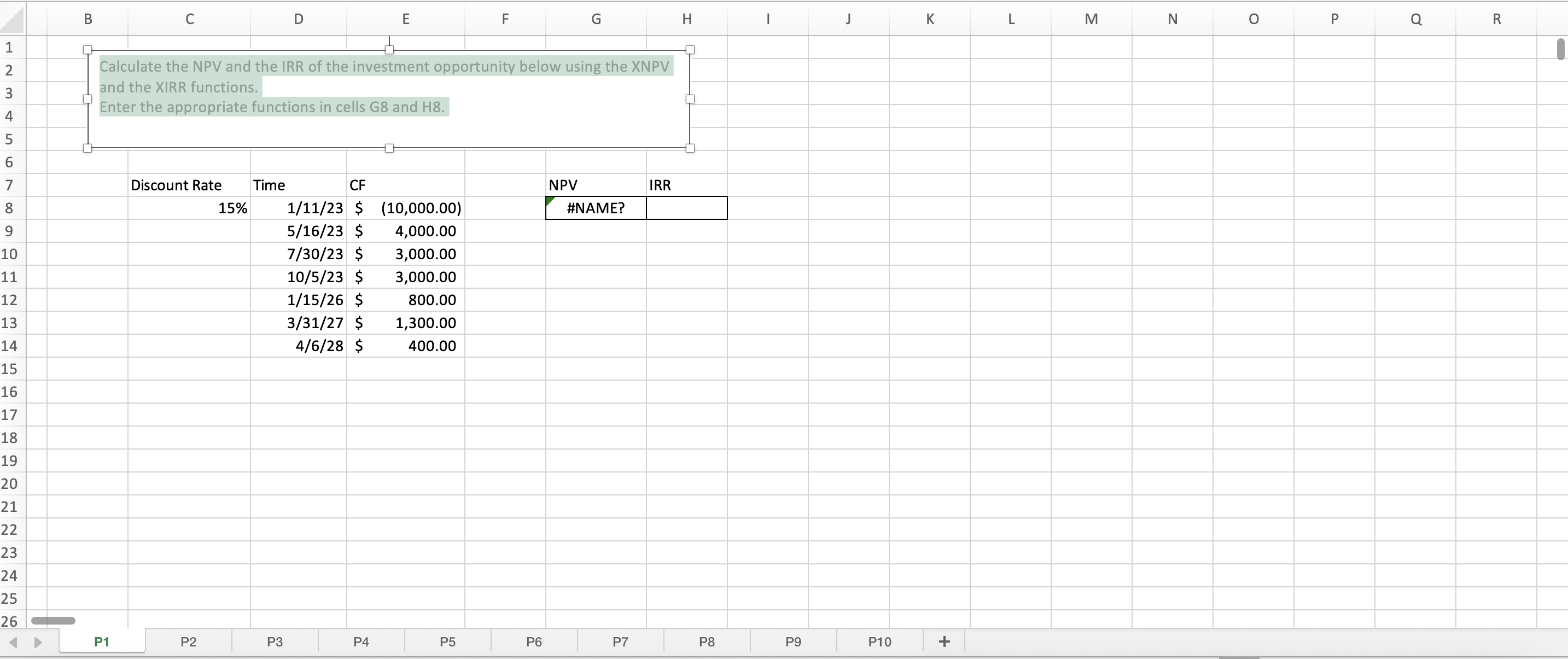 Solved Calculate the NPV and the IRR of the investment | Chegg.com