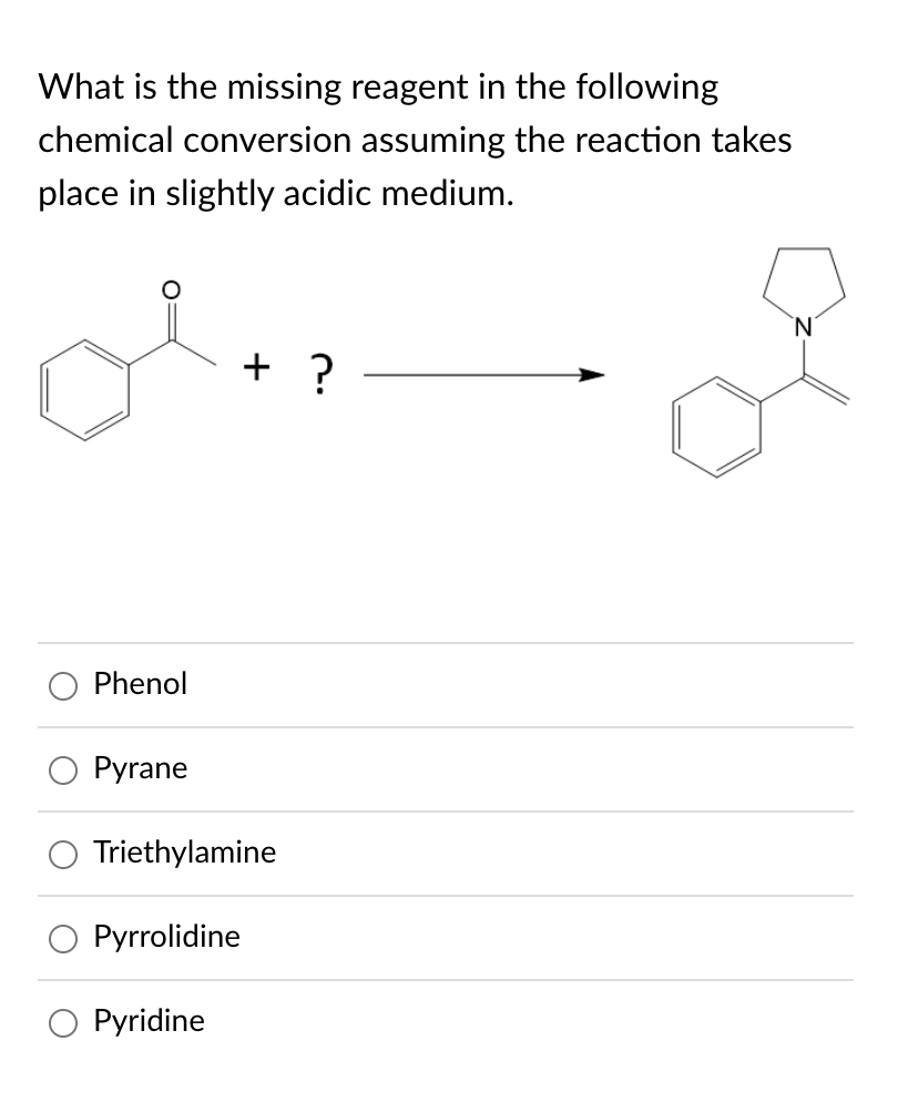 Solved What is the missing reagent in the following chemical | Chegg.com