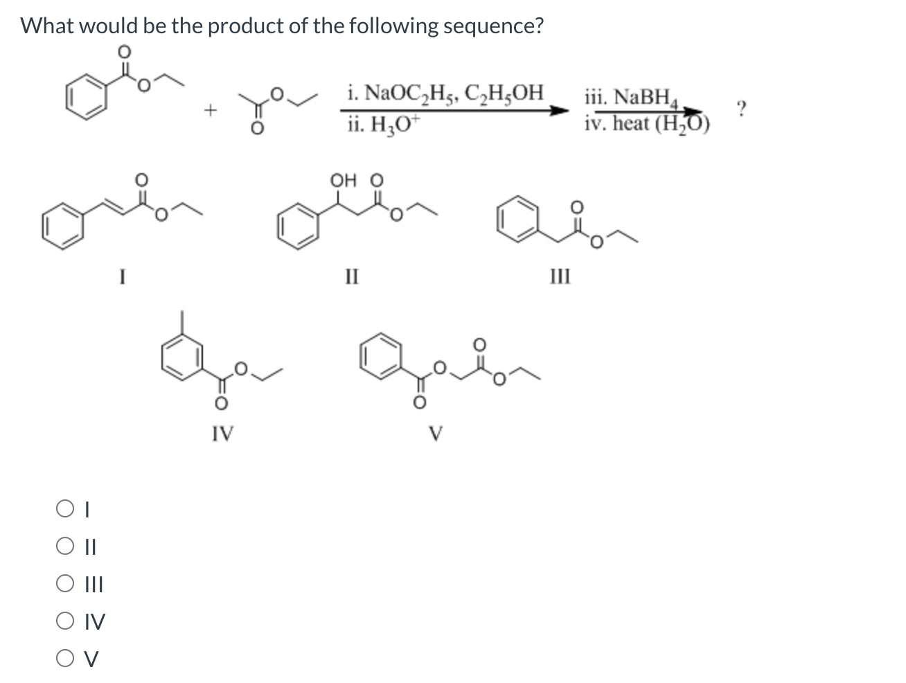 Solved What would be the product of the following sequence? | Chegg.com