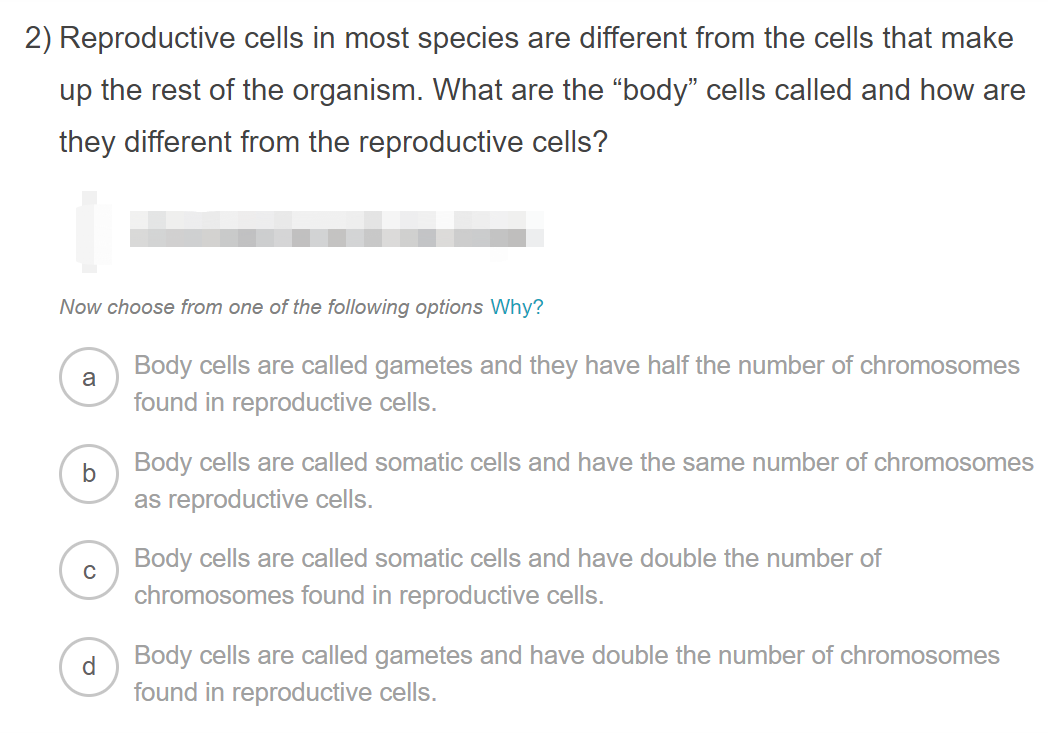 Solved 2) Reproductive cells in most species are different | Chegg.com