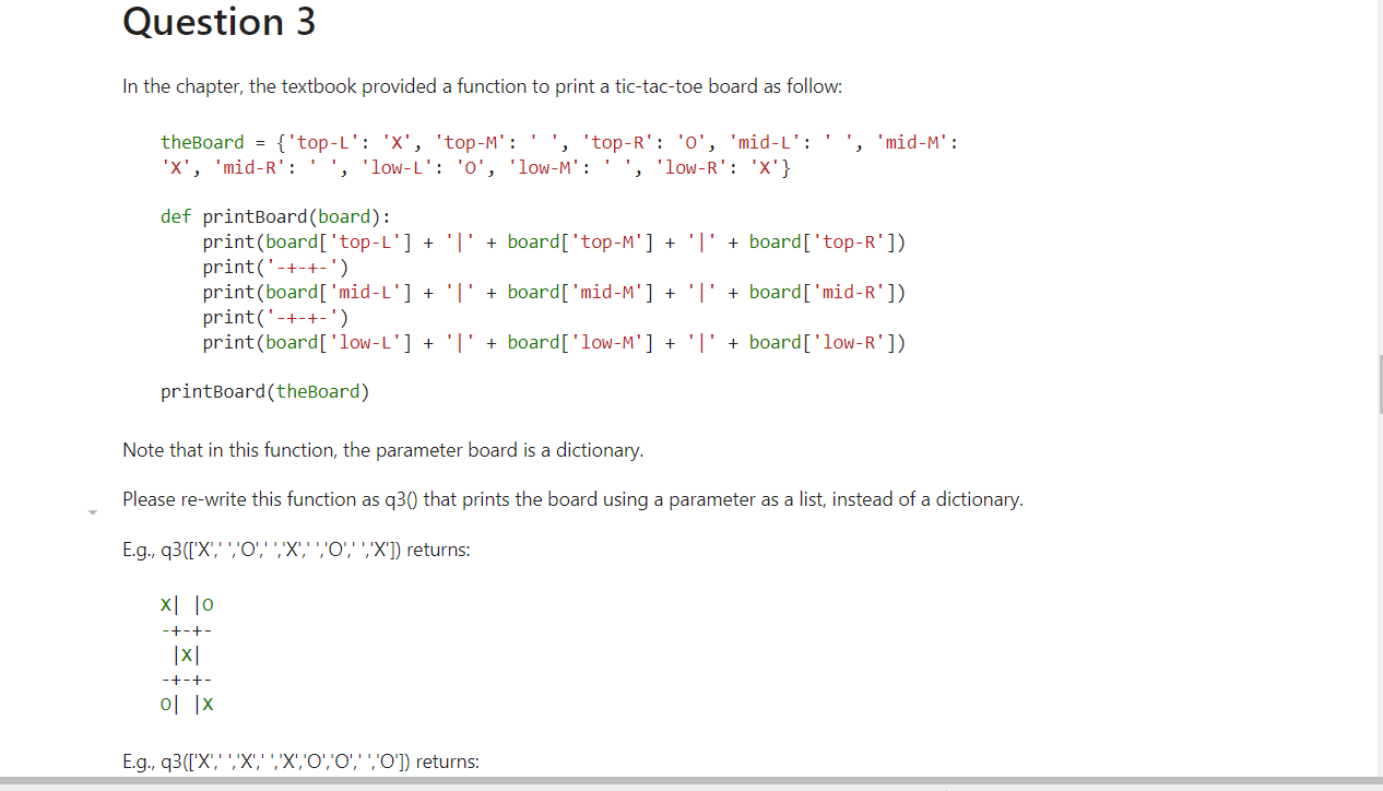 Solved Question 3 In the chapter, the textbook provided a | Chegg.com