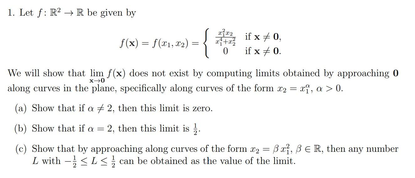 Solved 1. Let f:R2→R be given by | Chegg.com