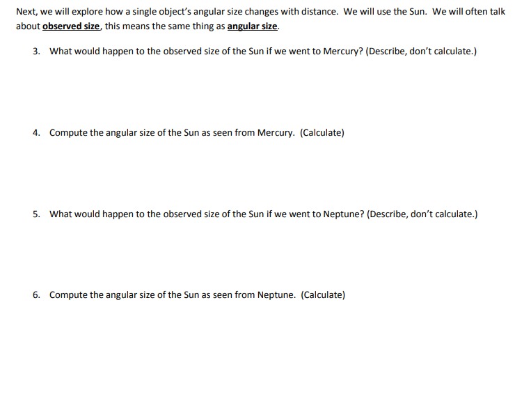 Solved Next, we will explore how a single object's angular | Chegg.com