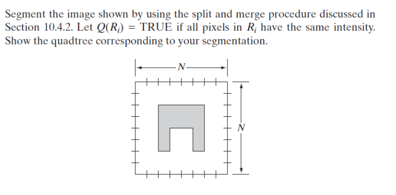 Segment the image shown by using the split and merge | Chegg.com