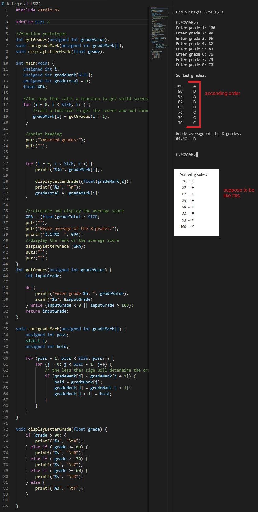 Solved Can someone take a look at my code? I'm coding in | Chegg.com