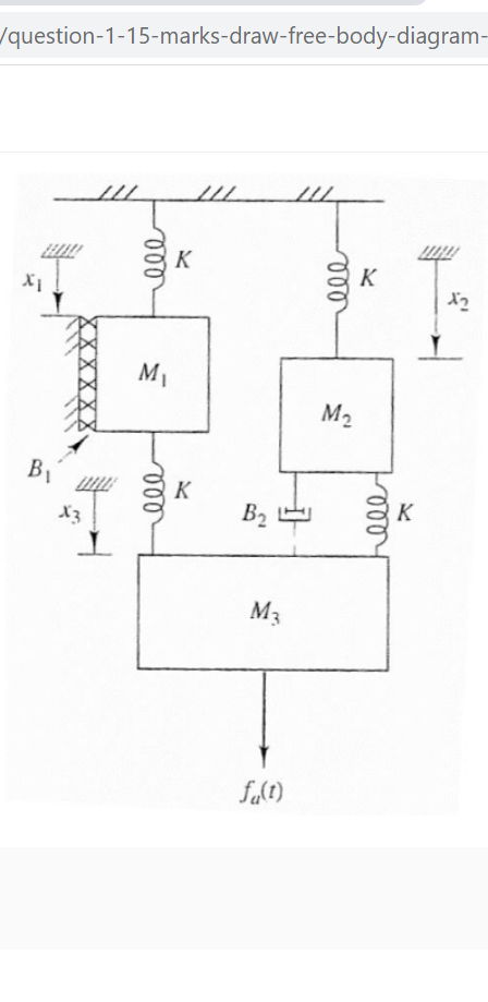 Solved draw a free body diagram for the mechanical | Chegg.com Solved draw a free body diagram for the mechanical | Chegg.com