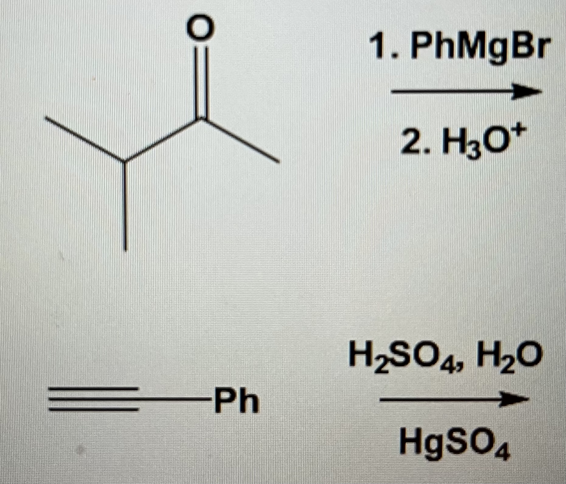 Solved 2. H3O+4LiAlH H3O+1. PhMgBr[H+] MeOH | Chegg.com