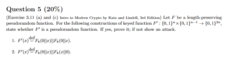 Solved Question 5(20%) (Exercise 3.11 (a) and (c) Intro to | Chegg.com