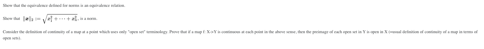 Solved Show that the equivalence defined for norms is an | Chegg.com