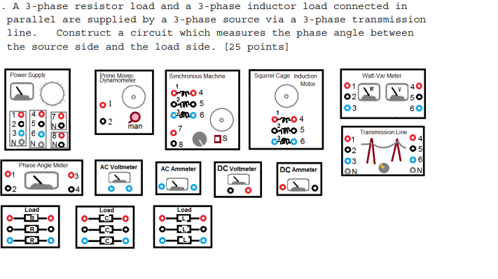 Solved A 3-phase resistor load and a 3-phase inductor load | Chegg.com