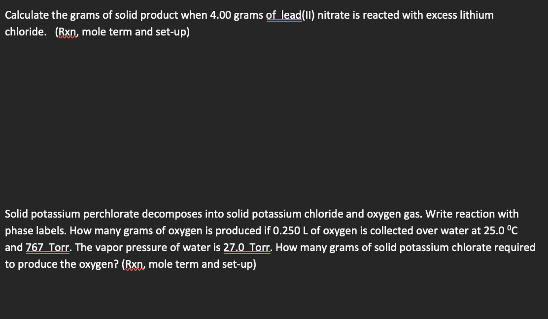 Solved Calculate the grams of solid product when 4.00 grams | Chegg.com