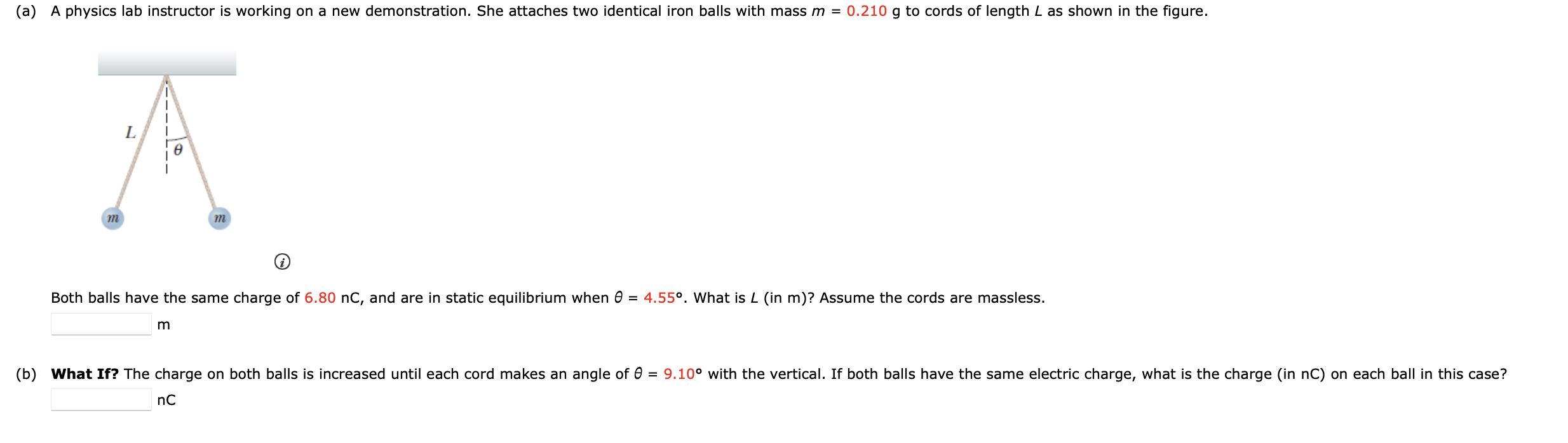 Solved (a) A physics lab instructor is working on a new | Chegg.com