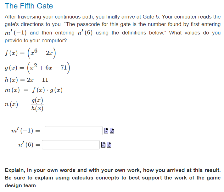 Solved The Fifth Gate After traversing your continuous path, | Chegg.com