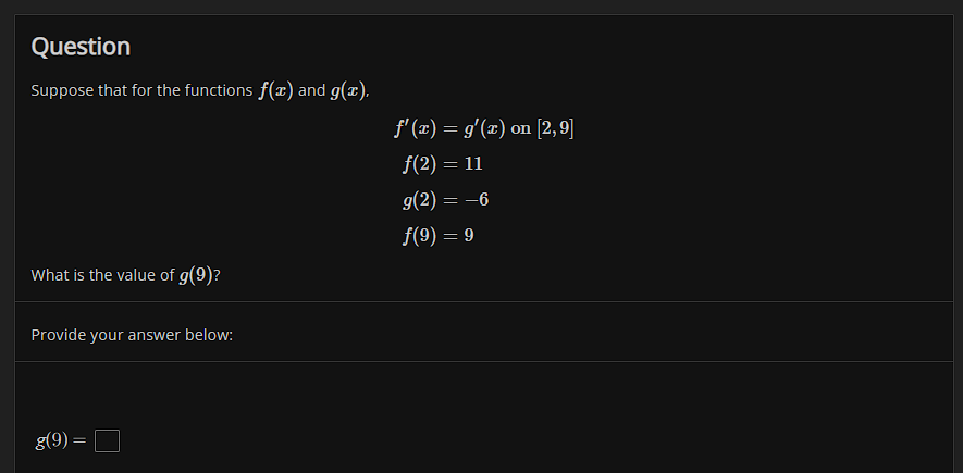 Solved Suppose that for the functions f(x) and g(x), | Chegg.com