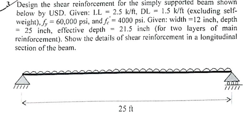 [Solved]: Design the shear reinforcement for the simply sup