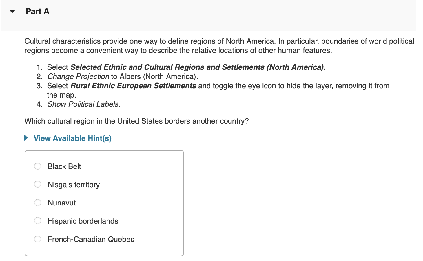 Solved Cultural characteristics provide one way to define | Chegg.com