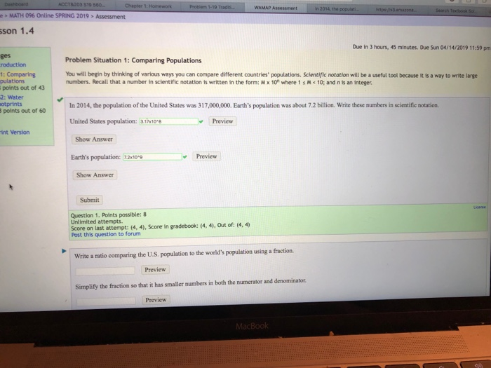 Solved 519 in 2014, the >MATH 096 Online SPRING 2019> | Chegg.com
