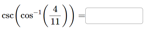Solved \\( \\csc \\left(\\cos | Chegg.com
