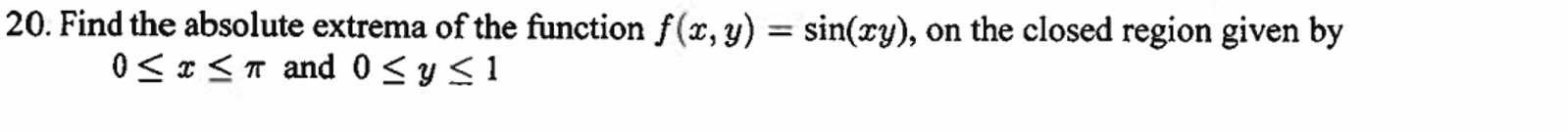 Solved Find the absolute extrema of the function | Chegg.com