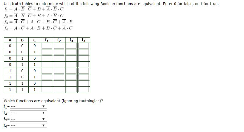 Solved Use truth tables to determine which of the following | Chegg.com