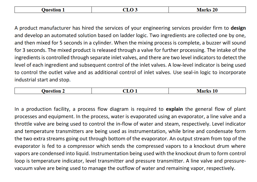 Question 1 CL0 3 Marks 20 A product manufacturer has | Chegg.com