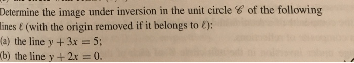 Solved Determine the image under inversion in the unit | Chegg.com