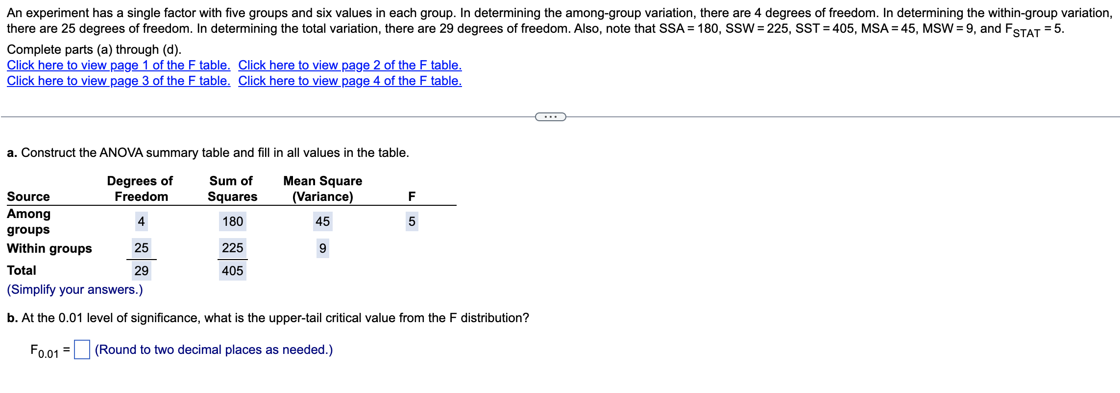 Solved Complete parts (a) through (d). Click here to view | Chegg.com