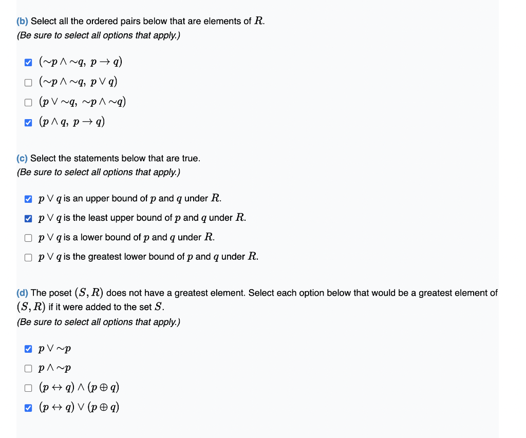 Solved (For this question, recall that ⊕ is the exclusive | Chegg.com