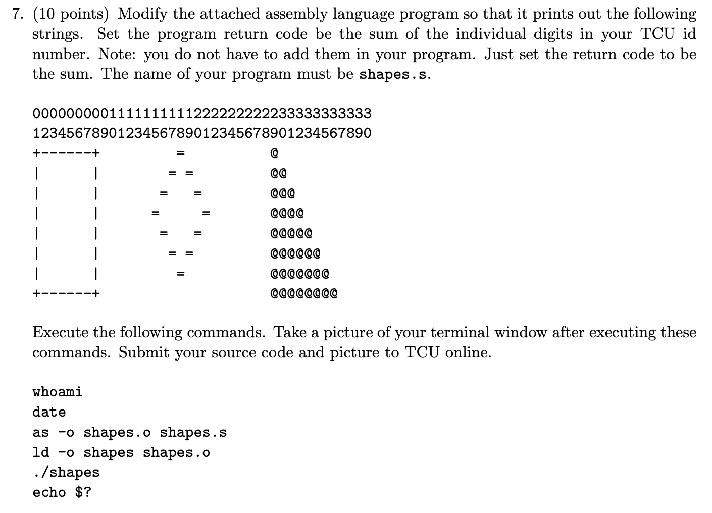 Solved 7. (10 points) Modify the attached assembly language | Chegg.com