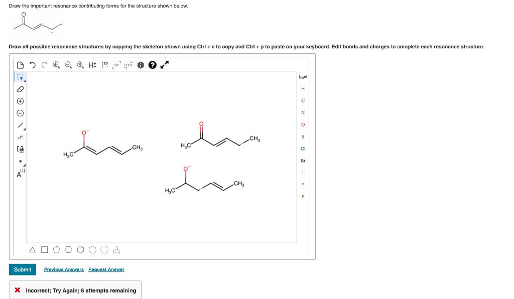 Solved Draw the important resonance contributing forms for | Chegg.com