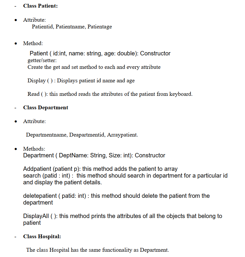 Solved Patient Department - patientid: int - patientname: | Chegg.com