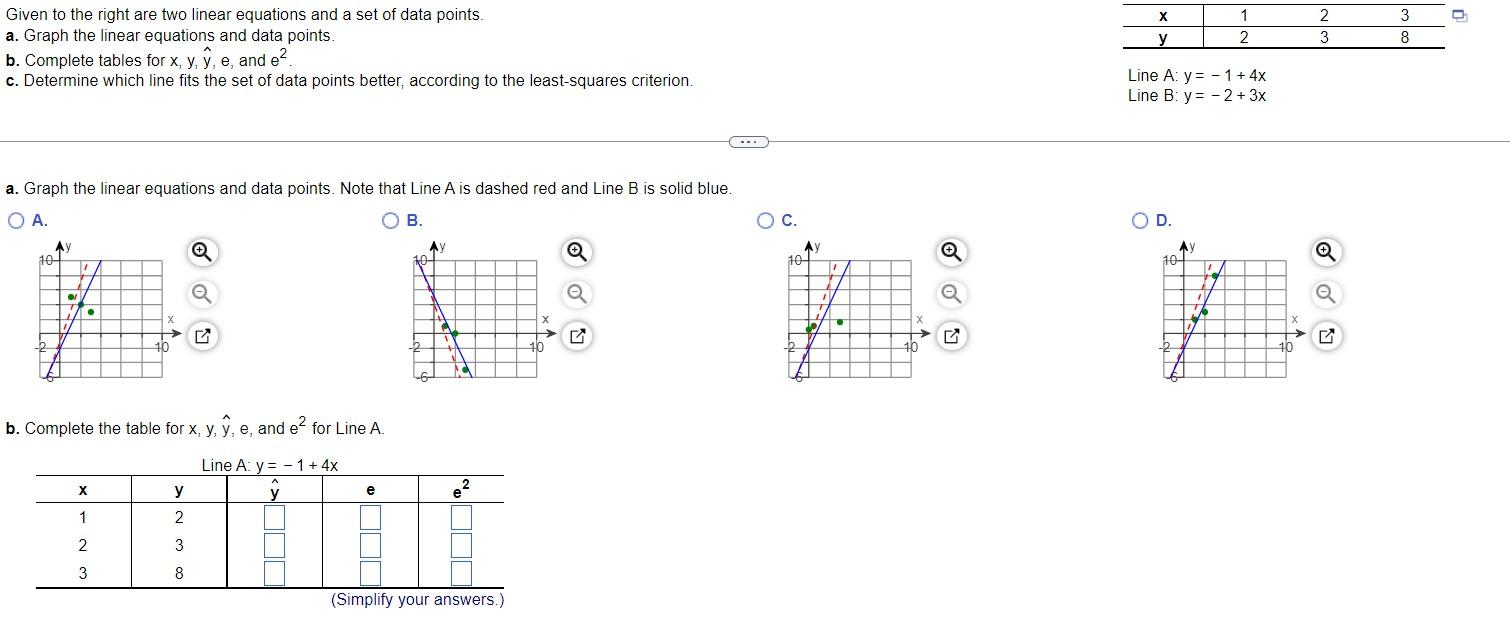 Solved Given to the right are two linear equations and a set | Chegg.com